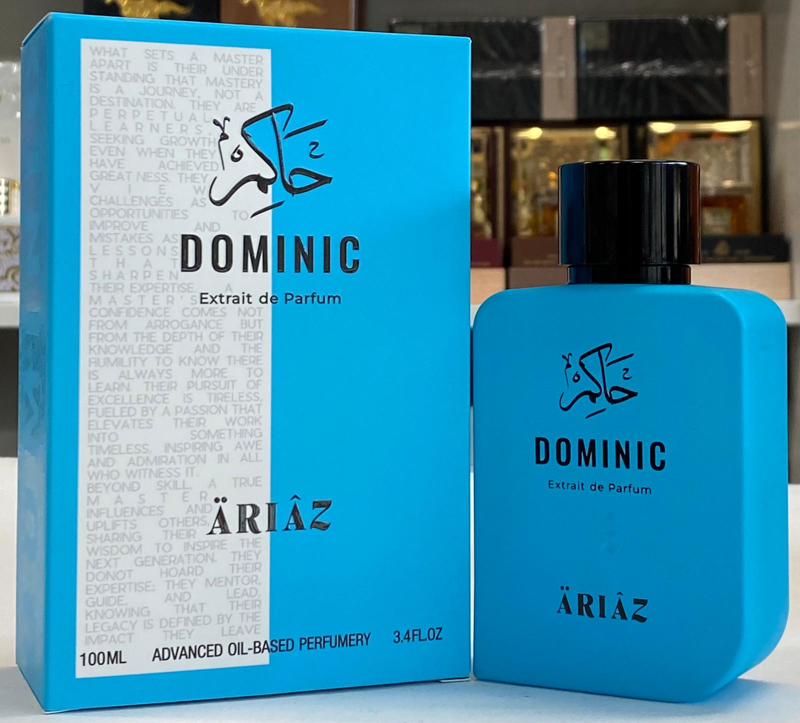 Ariaz Dominic Extrait de Parfum Woody Aquatic Cologne for Men